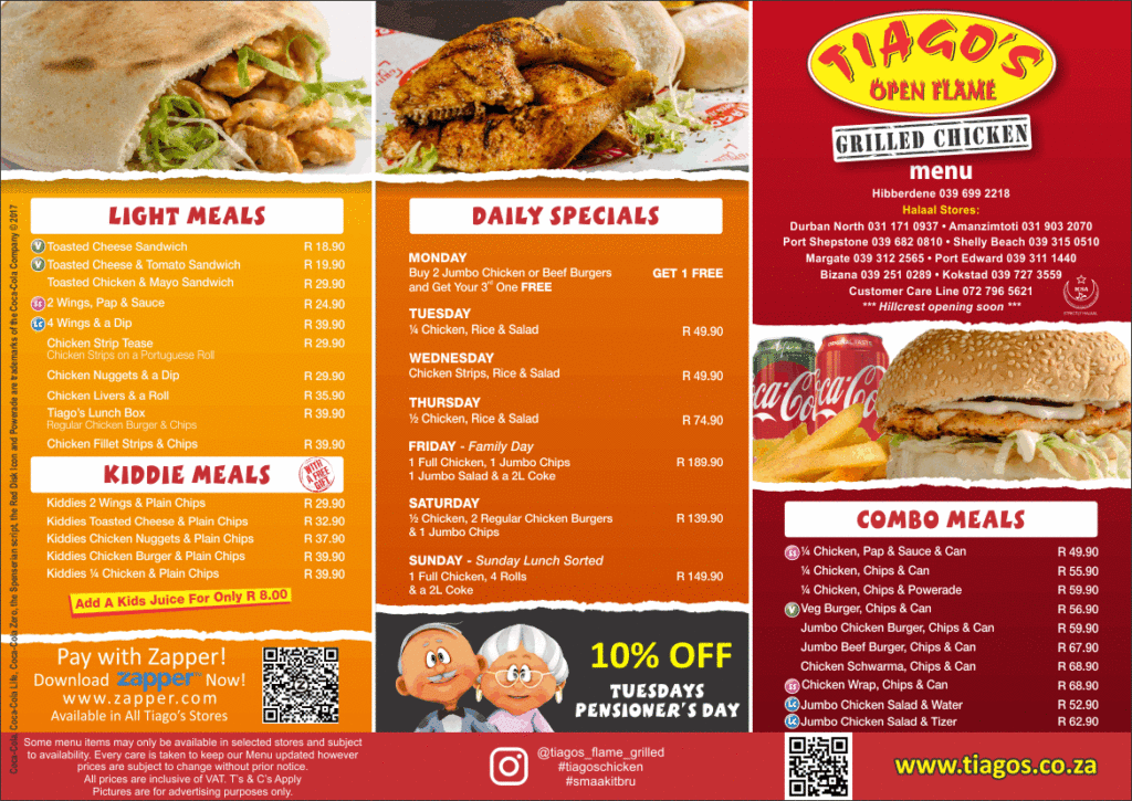 Tiagos Open Flame Bizana - South Coast Business Directory